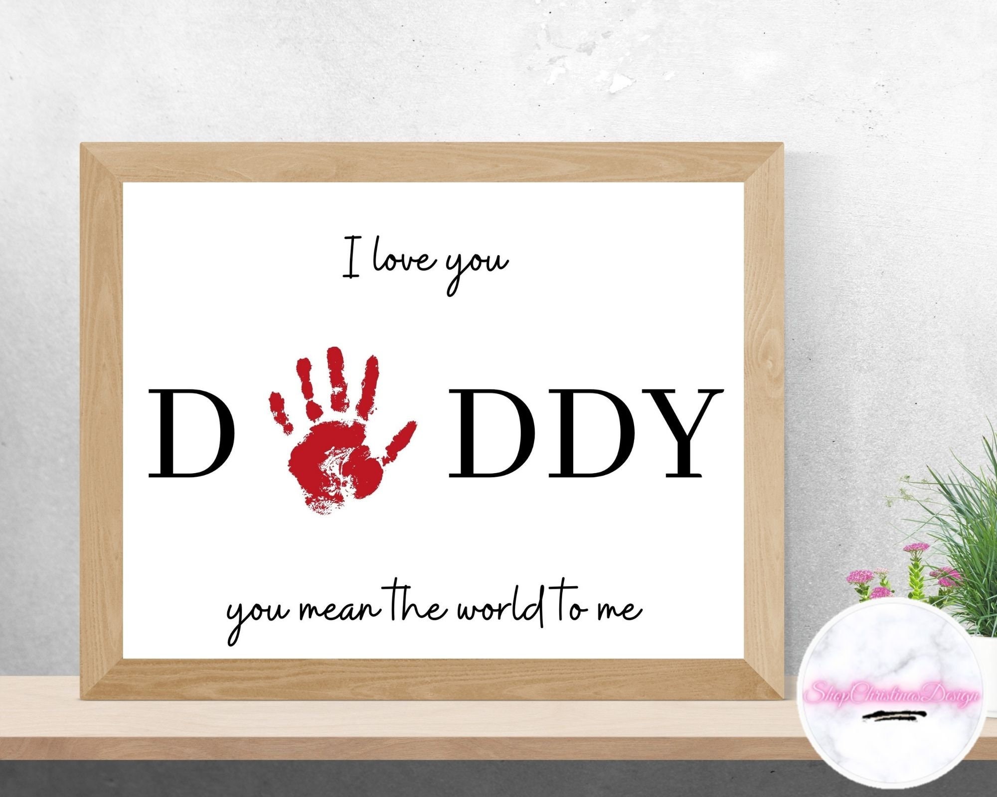 Handprint Art Craft, Daddy Dad I Love You, Father's Day, Kids Baby ...