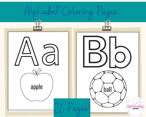 26 Printable Alphabet Coloring Pages Coloring Book Coloring - Etsy