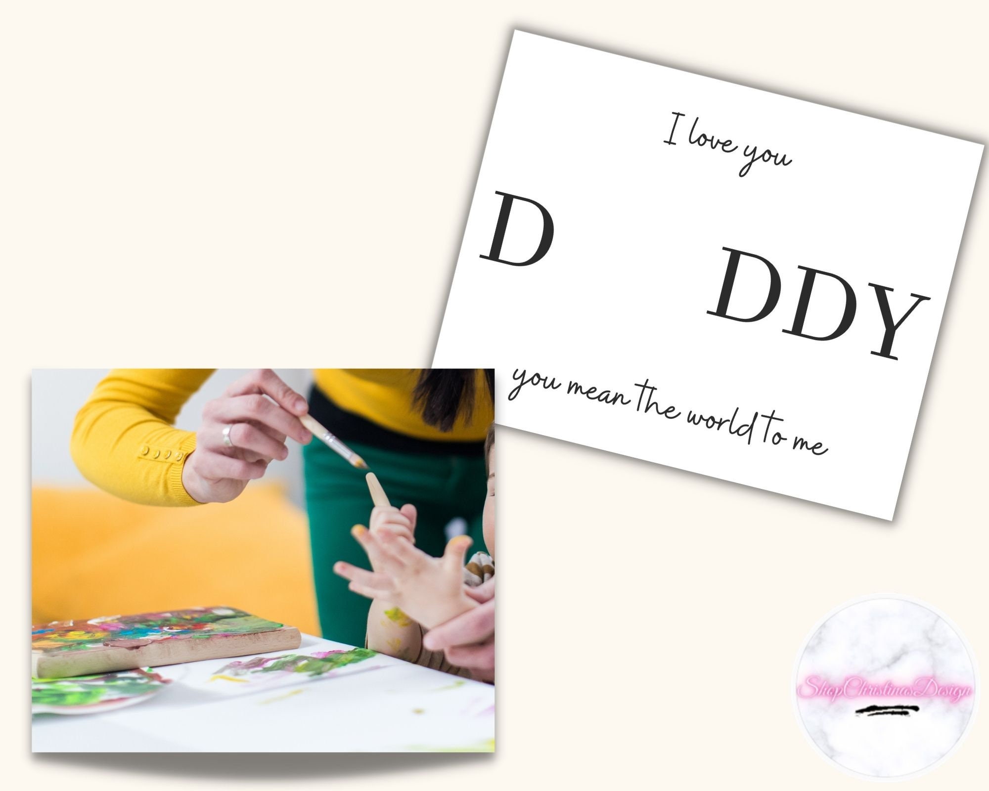 Handprint Art Craft, Daddy Dad I Love You, Father's Day, Kids Baby ...