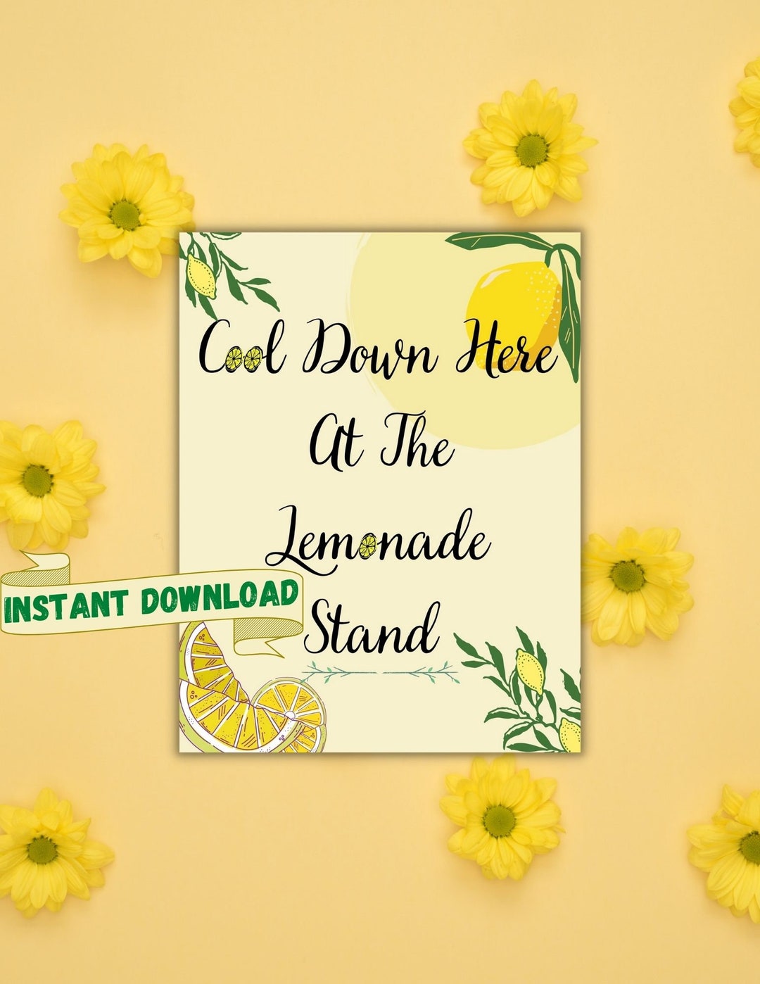 Lemonade Stand Bar Sign, Party Sign, Digital, Lemonade Sign, Kids ...