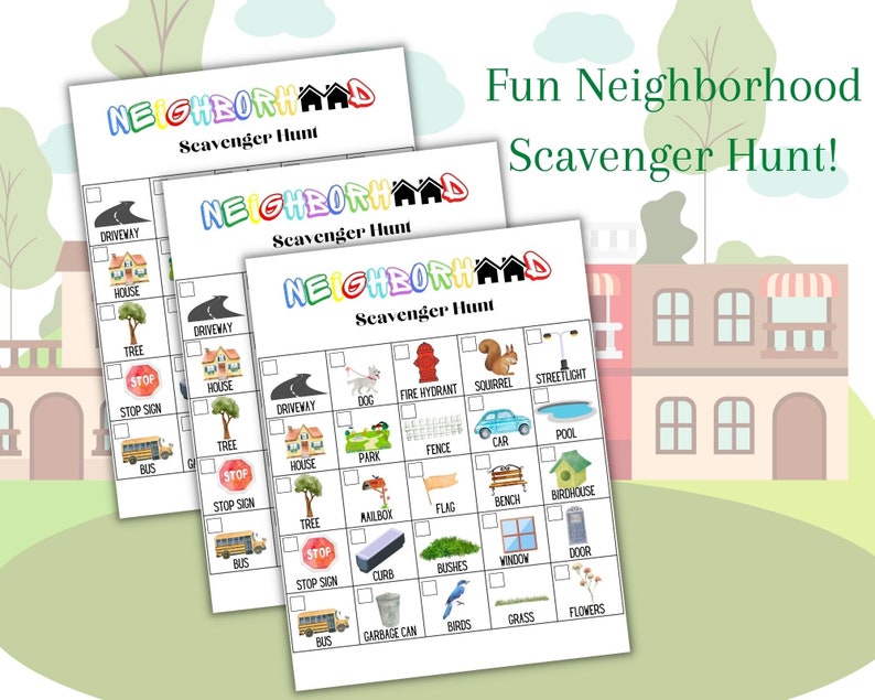 Printable Scavenger Hunt, Neighborhood Scavenger Hunt, Outdoor ...