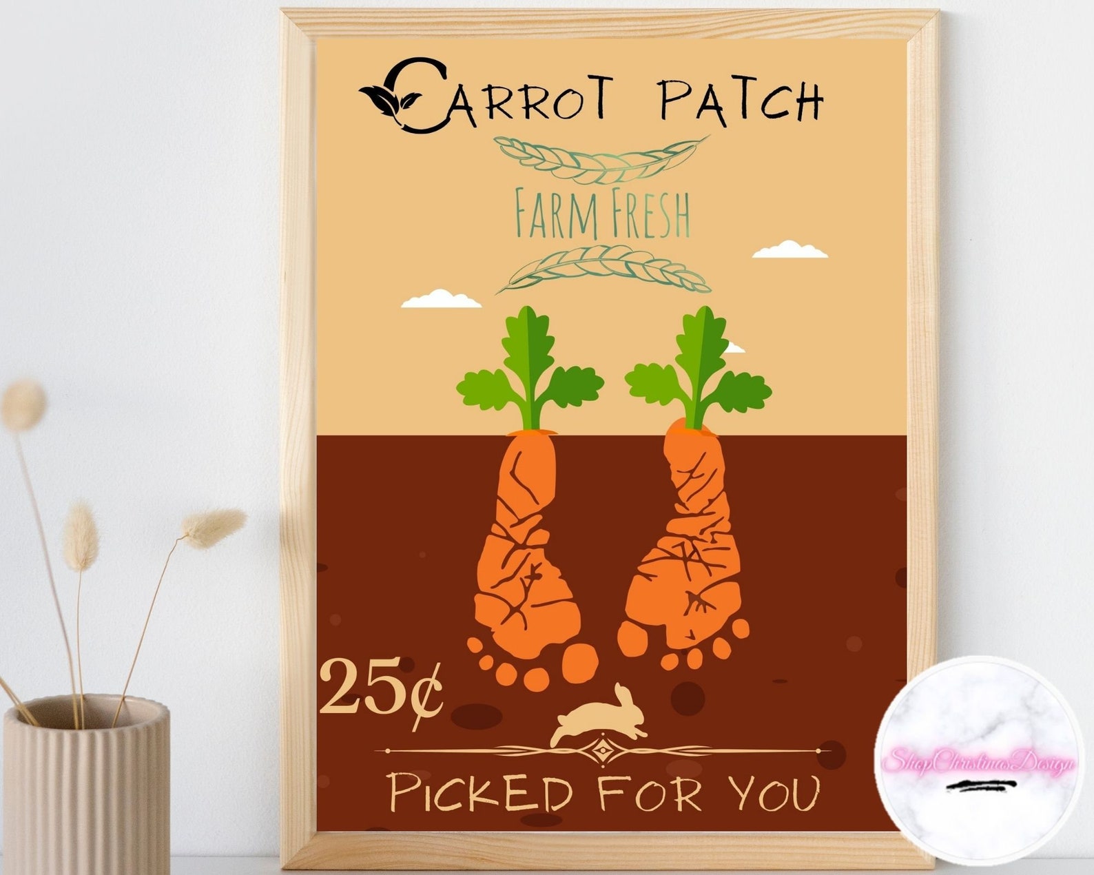 Farm Sign Carrot Patch Easter Footprint Feet Art Craft Kids - Etsy