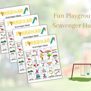 Printable Scavenger Hunt, Playground Scavenger Hunt, Outdoor Scavenger ...