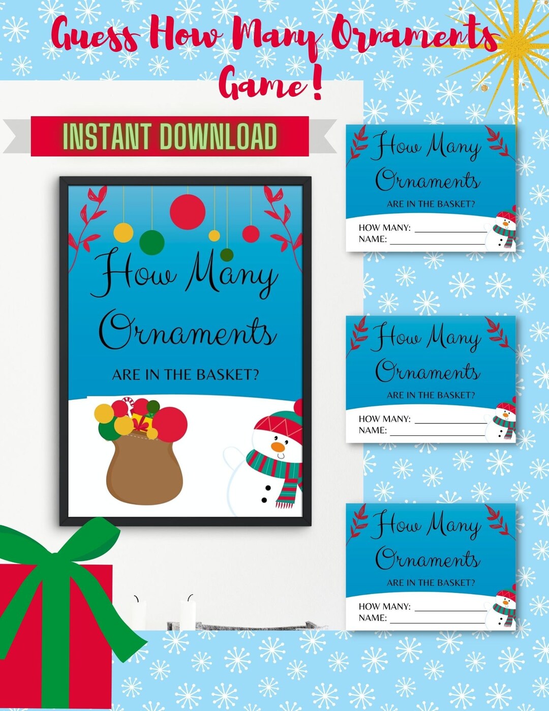Christmas Game, Holiday Fun Game Christmas Game, Christmas Party Games ...