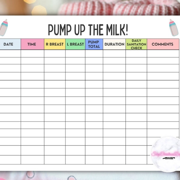 Breast Pumping Track - Etsy