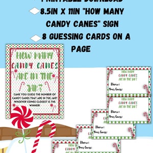 Christmas Holiday Candy Cane Guessing Game, Christmas Party Game ...