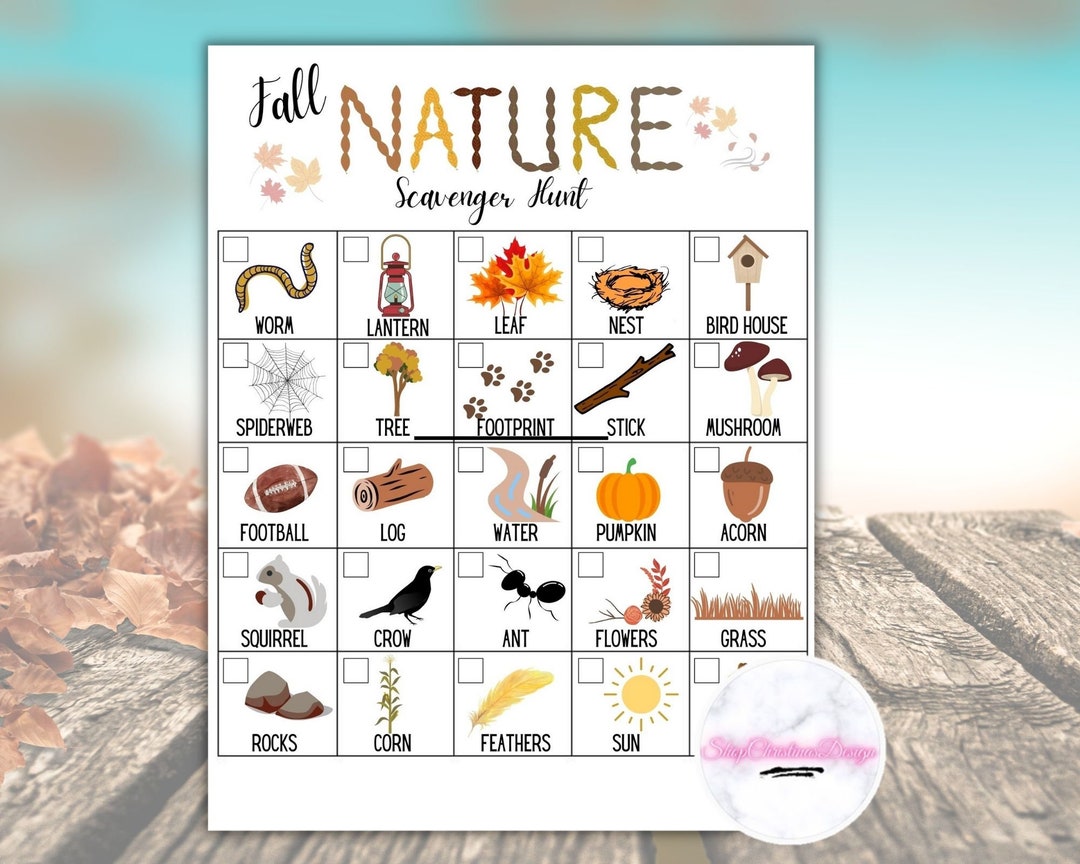 Printable Scavenger Hunt, Nature Scavenger Hunt, Outdoor Scavenger Hunt ...