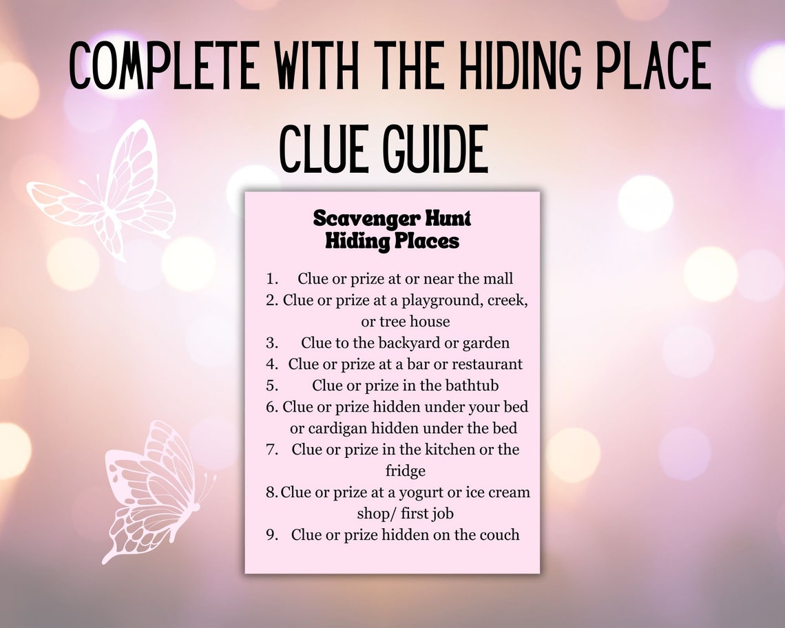 Swiftie Scavenger Hunt, Swiftie Treasure Hunt, Taylor Swift Scavenger ...