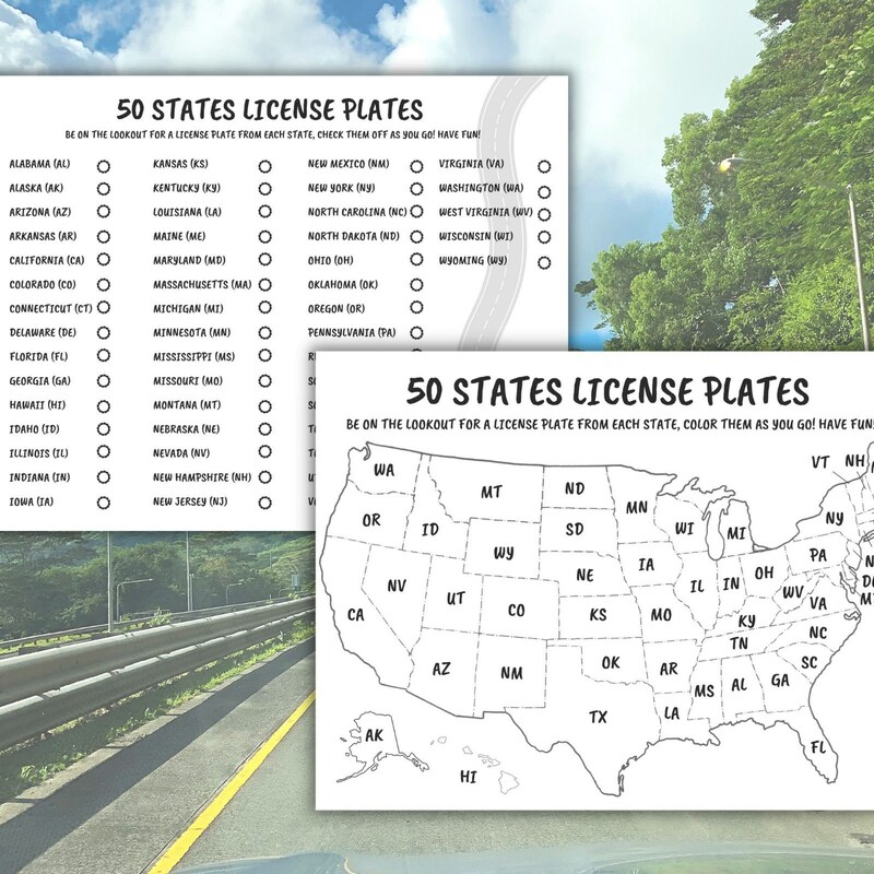 License Plate Map - Etsy