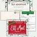 Elf Adoption Kit, Elf Holiday Kits, Elf Adoption Certificate, Printable ...