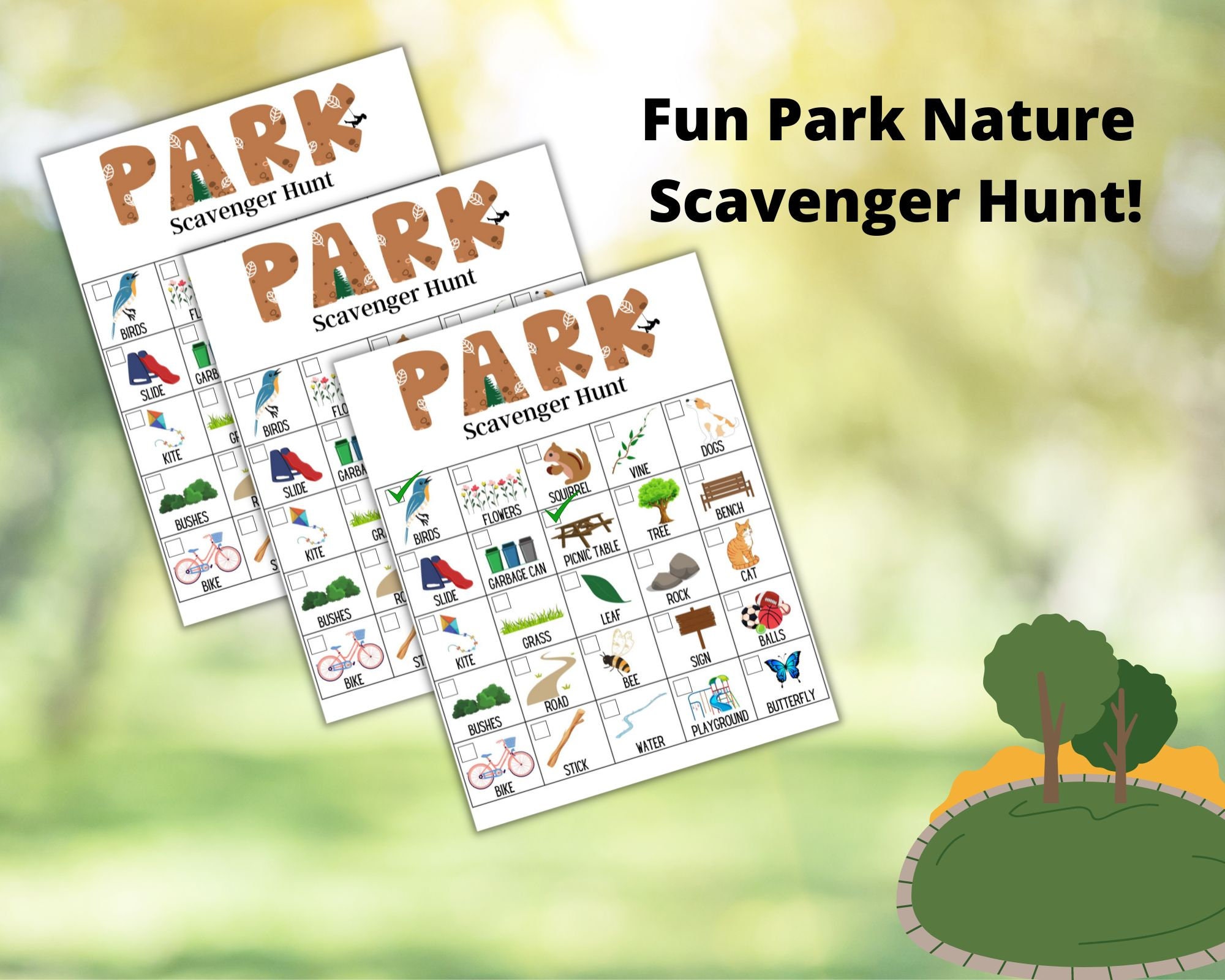 Printable Scavenger Hunt, Park Scavenger Hunt, Outdoor Scavenger Hunt ...