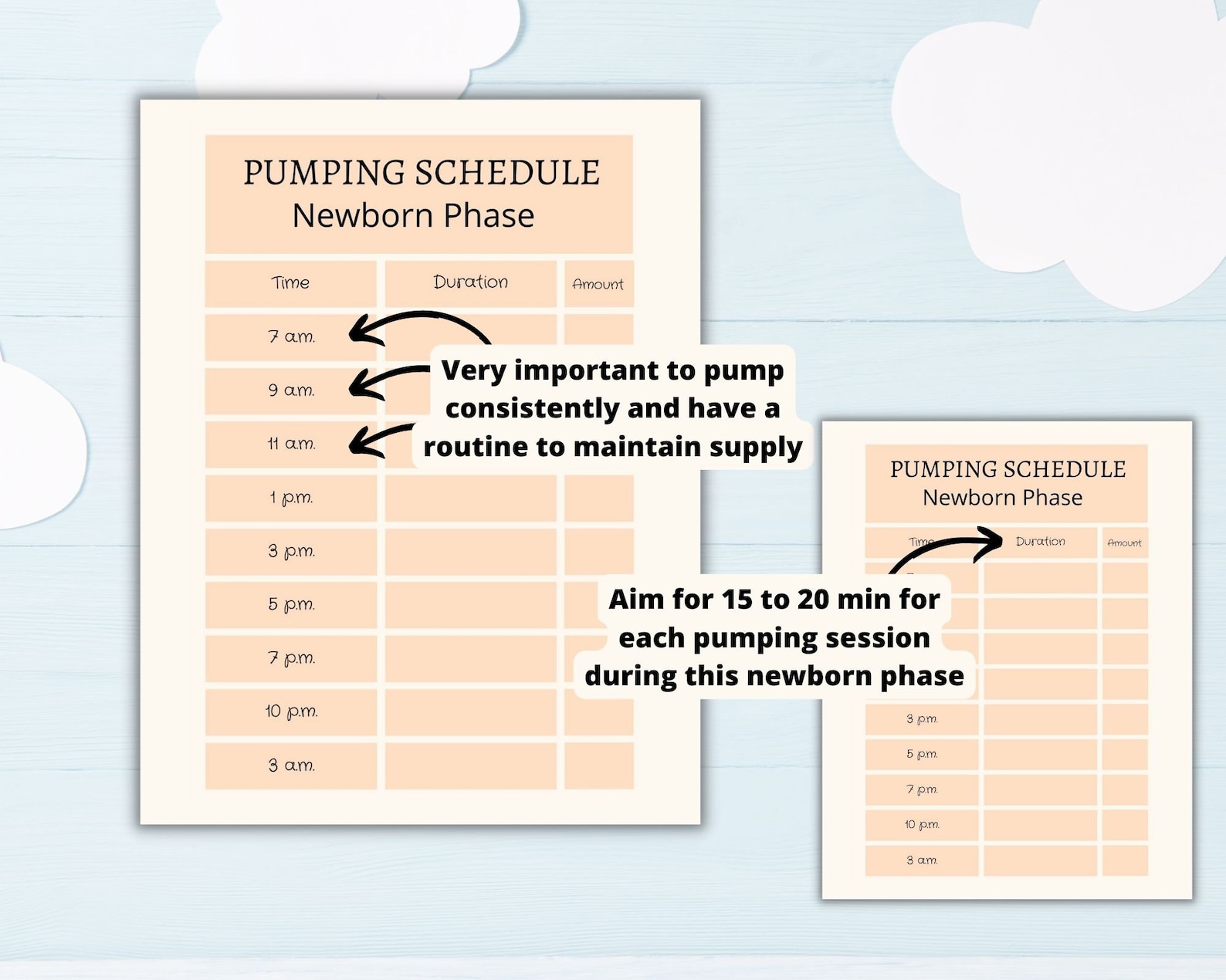 Pumping Schedule, Pumping Log Chart, Pump, Printable Download, Track ...