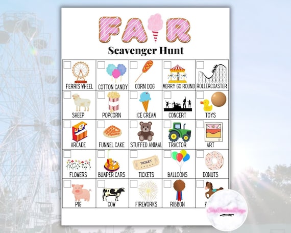 College Fair Scavenger Hunt Worksheet