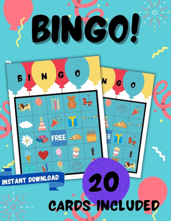 Bingo de cumpleaños Bingo de fiesta de cumpleaños Juego de - Etsy México