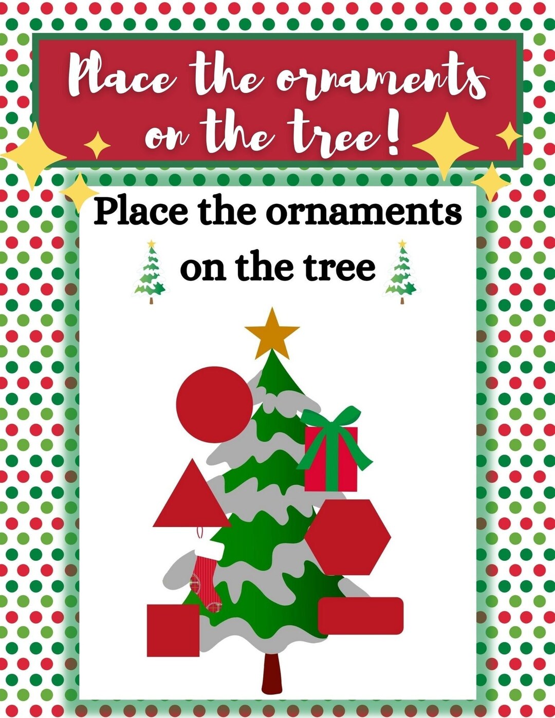 Teachers - Place the Ornaments on the Tree, Classroom Activity ...
