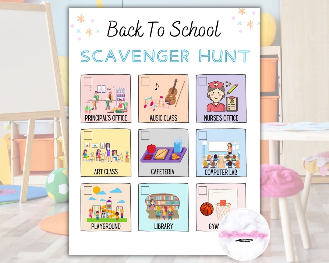 Printable Scavenger Hunt, Back to School Scavenger Hunt, Indoor ...
