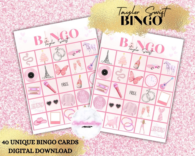 Taylor Swift Bingo, Taylor Swift Games, Eras Tour Parties, Birthdays ...