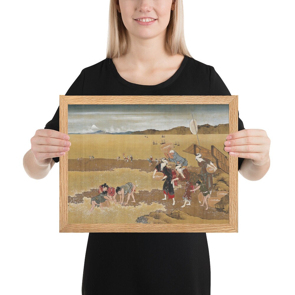 Shell Gathering by Katsushika Hokusai - Etsy