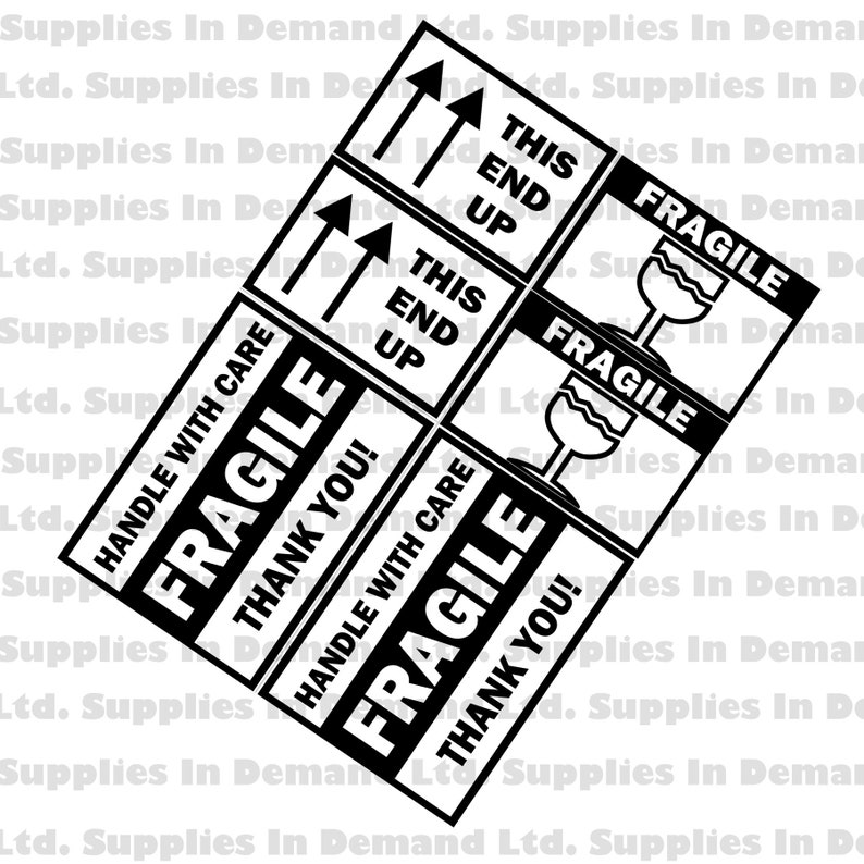 Print Your Own Fragile Label Stickers. Thermal Printer - Etsy
