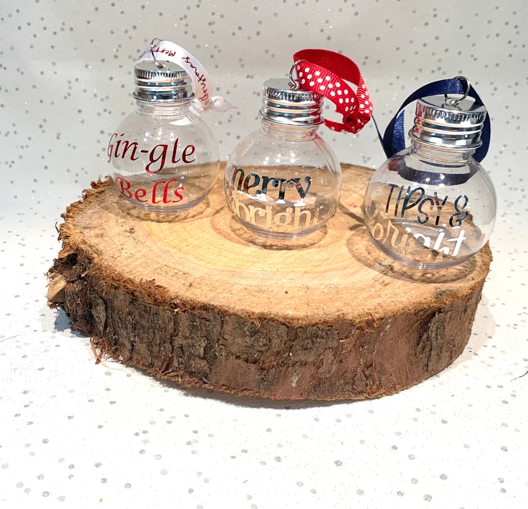 Fillable Reusable Boozy Baubles Drink Me Drinking Bauble - Etsy UK
