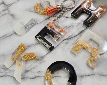 Resin Name Key Chain - Etsy
