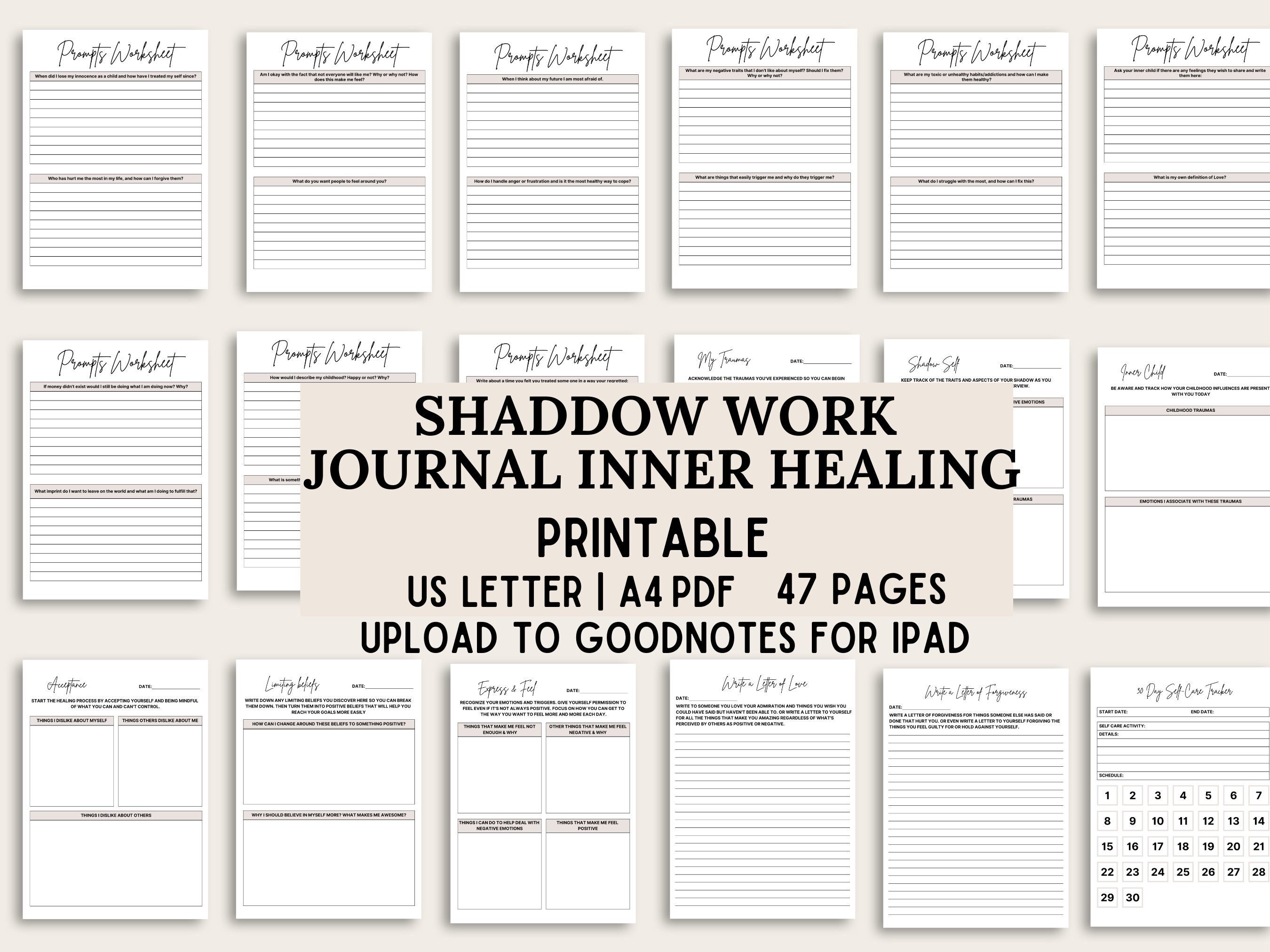 Shadow Work Journal Prompt Printables Shadow Work Prompts - Etsy
