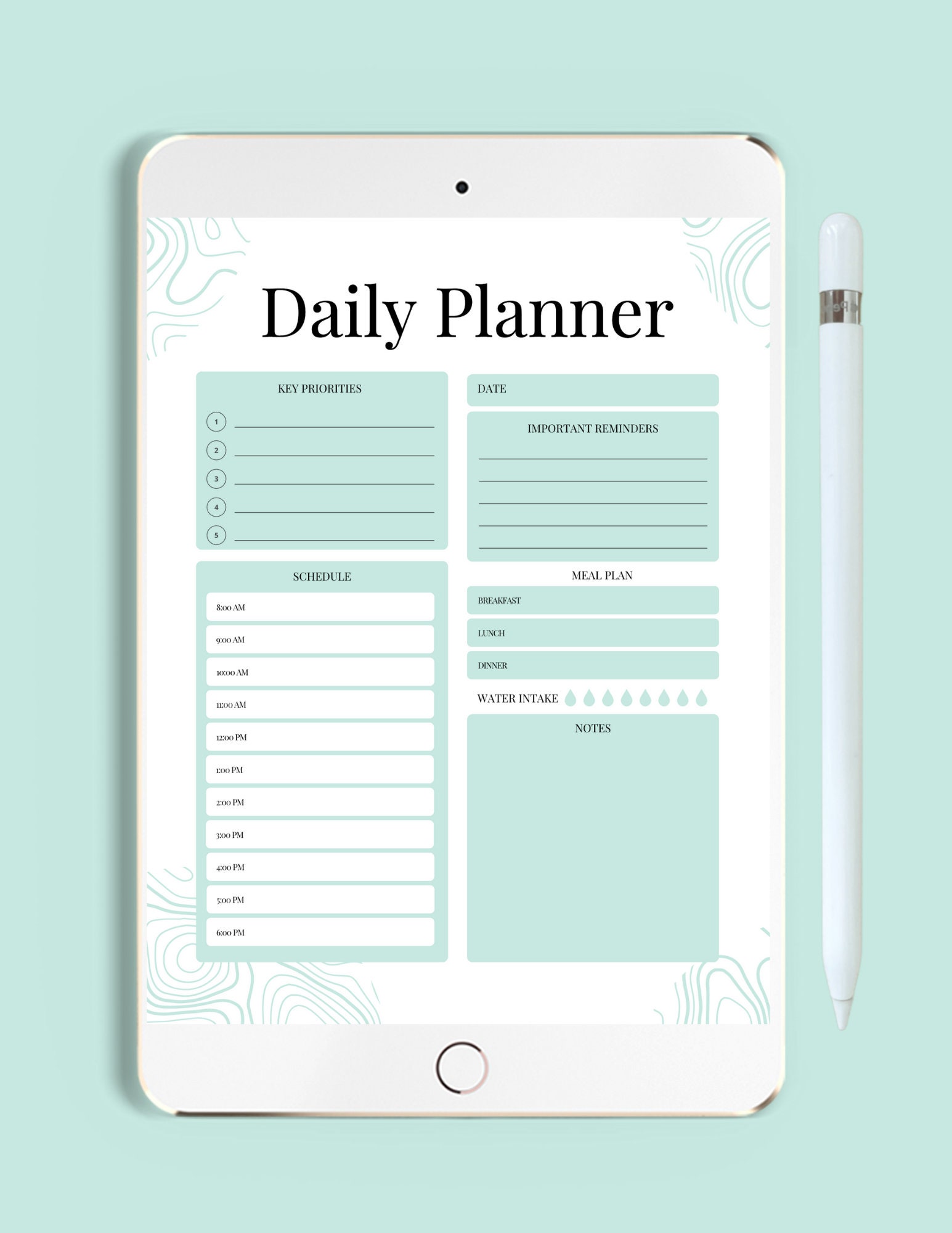 Daily Planner Printable 2023 Digital Daily Planner Goodnotes - Etsy