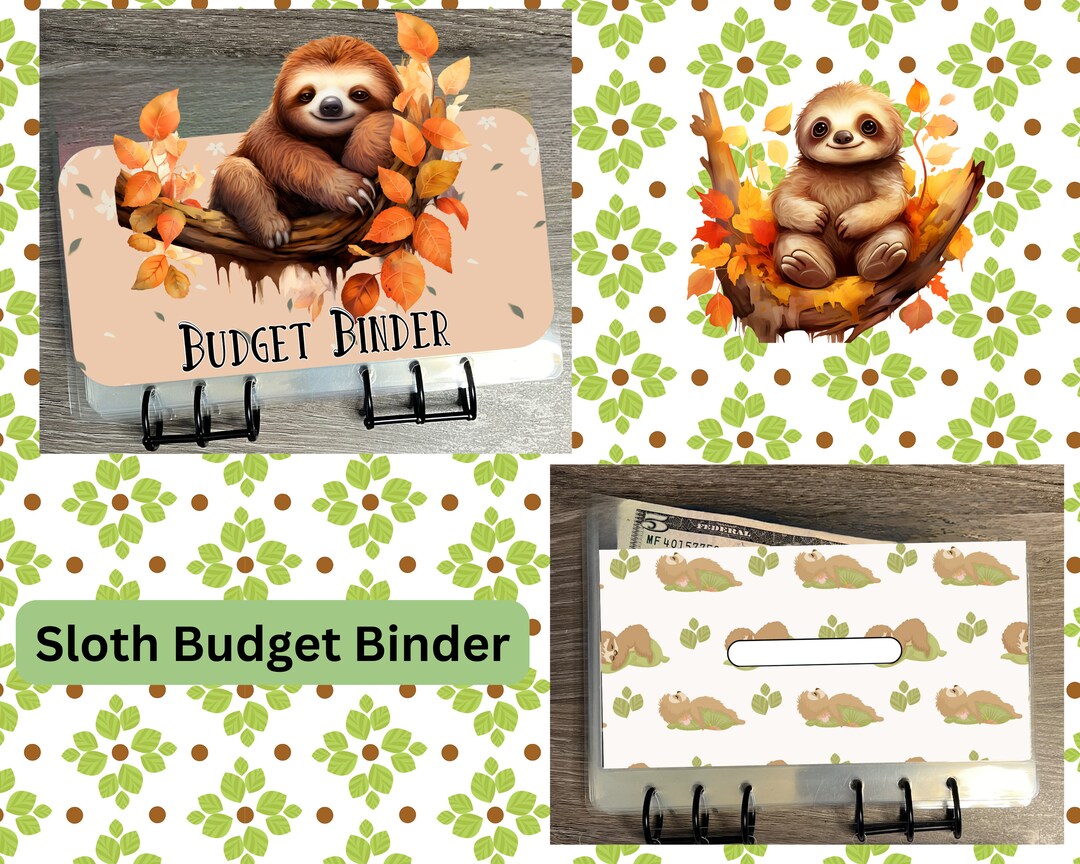 Cute Sloth Budget Binder With 12 Envelopes - Etsy