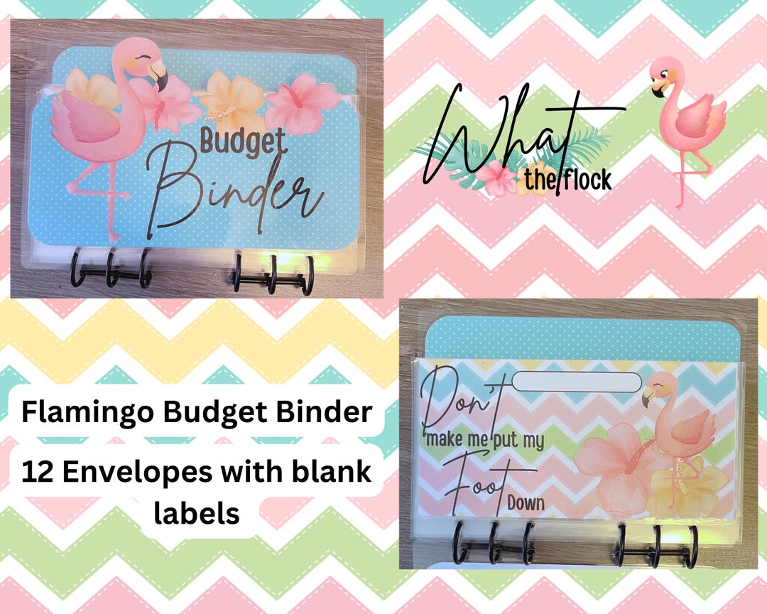 Flamingo Budget Binder With 12 Envelopes - Etsy