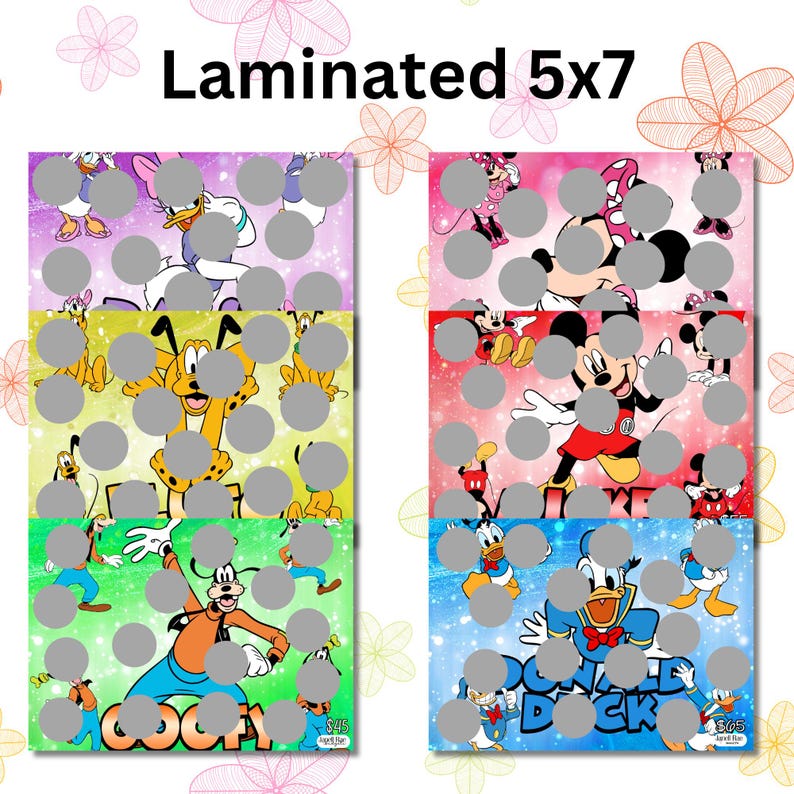 Fun With Friends Laminated 5x7 Savings Scratch off | 6 Challenge Set - Etsy