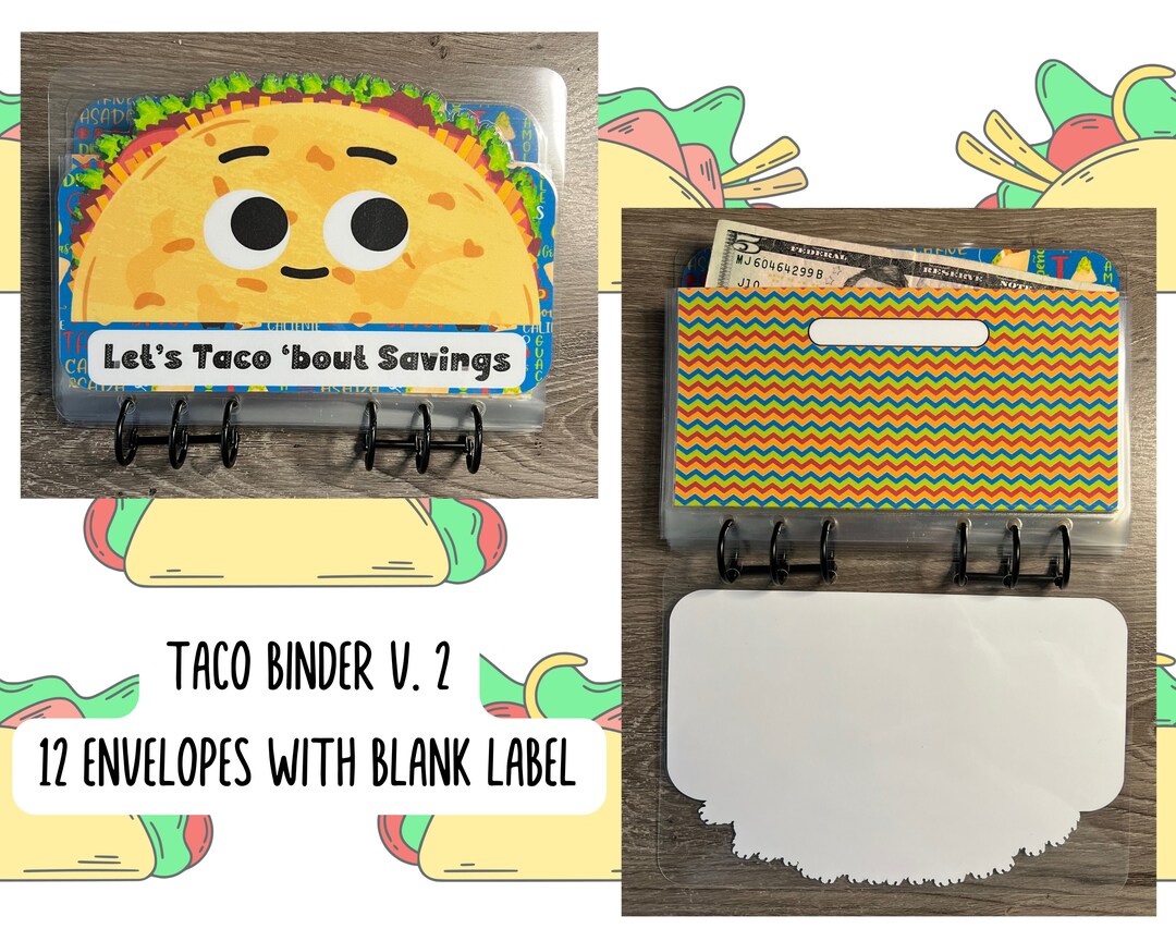 Taco Binder V. 2 With 12 Envelopes - Etsy