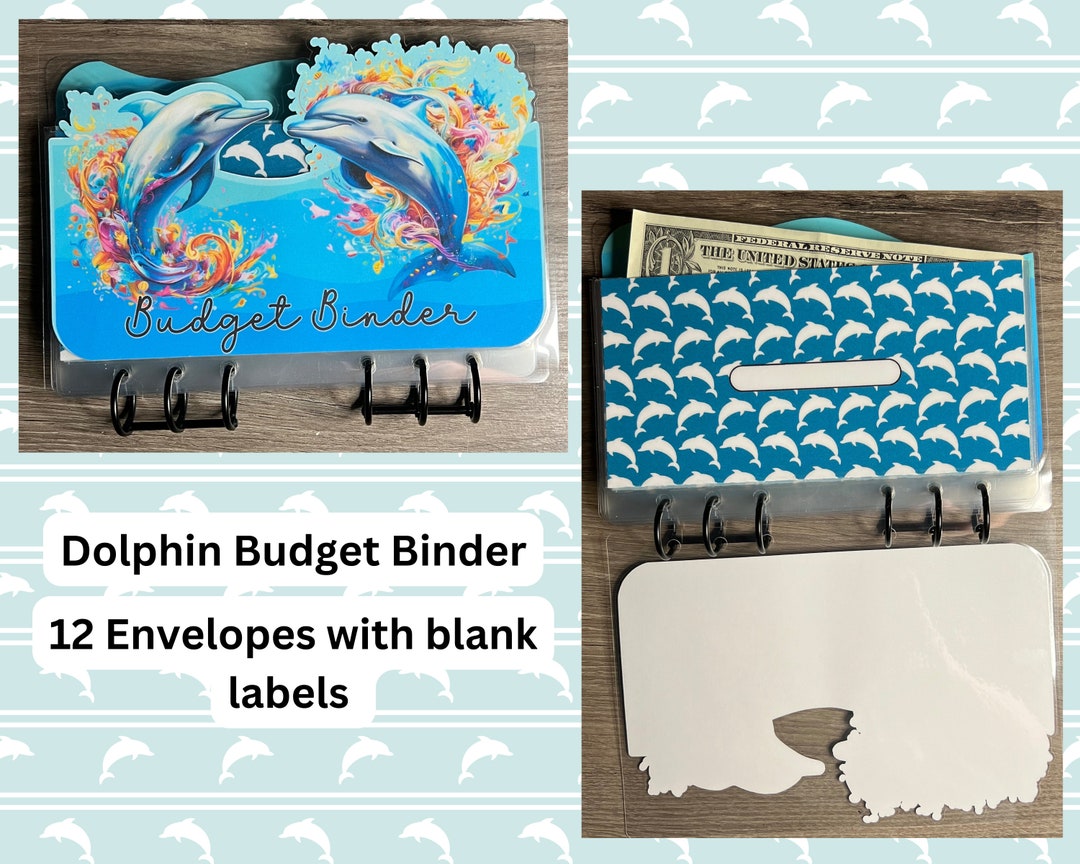 Dolphin Budget Binder With 12 Envelopes - Etsy