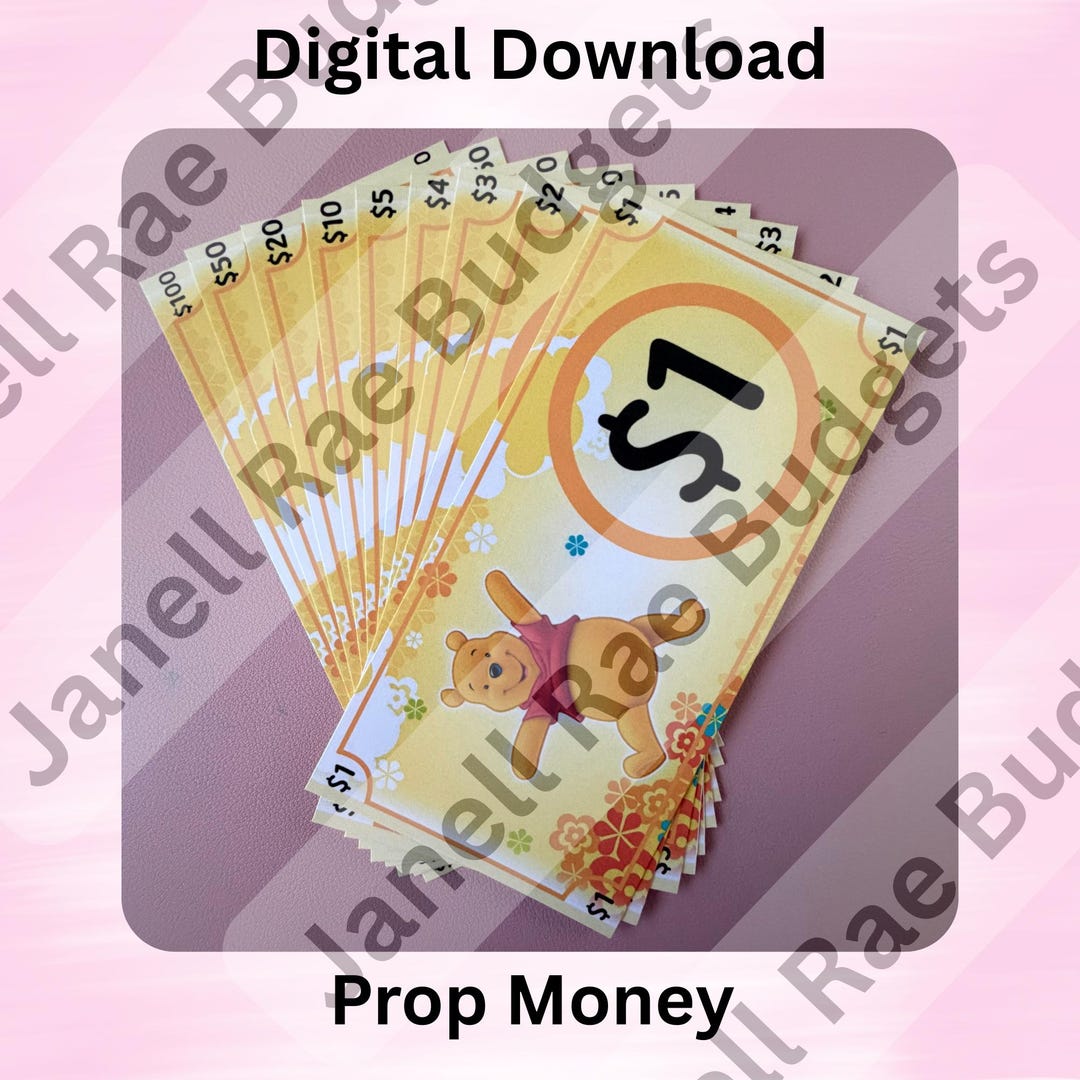 Cute Bear and Friend Prop Money | Digital Download - Etsy