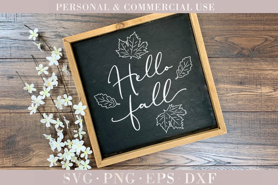 Hello Fall Svg Fall Sign Svg Fall Svg Autumn Svg Fall Leaf - Etsy UK