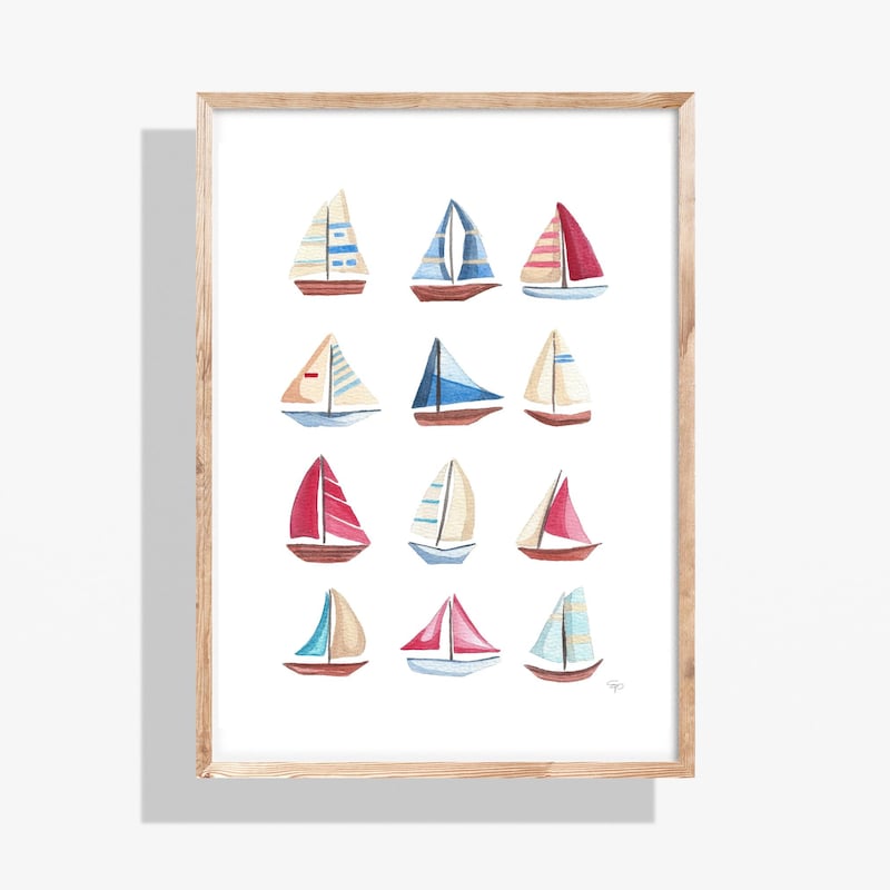 Sailboat Watercolor - Etsy