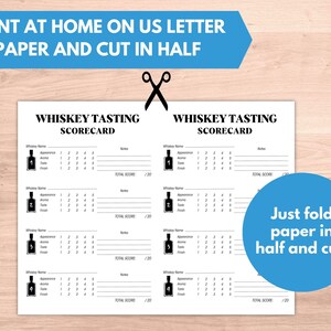 Printable Whiskey Tasting Notes, Whiskey Tasting Scorecard, Whiskey ...