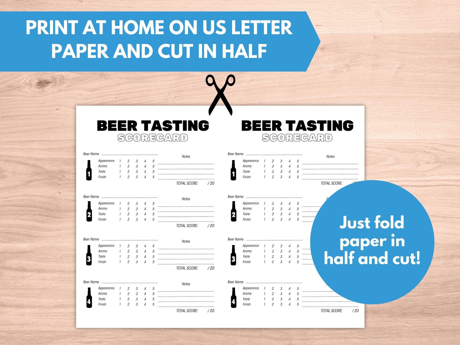 Printable Beer Tasting Notes, Beer Tasting Scorecard, Beer Tasting ...