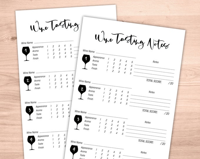 Wine Tasting Pro Printable Guide - Etsy