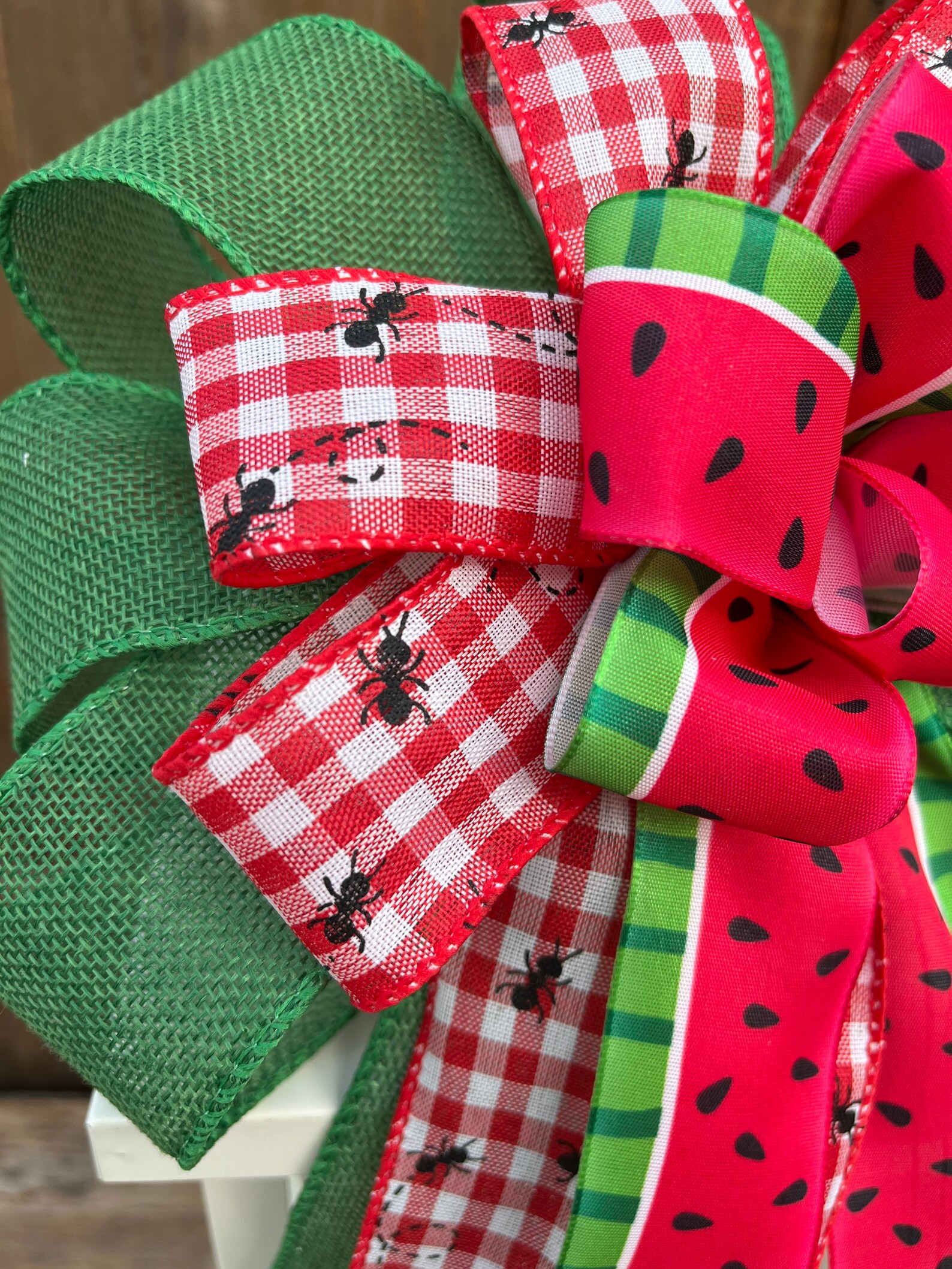 Summer Bow, Summer Watermelon Bow, Summer Wreath Bow, Summer Lantern ...