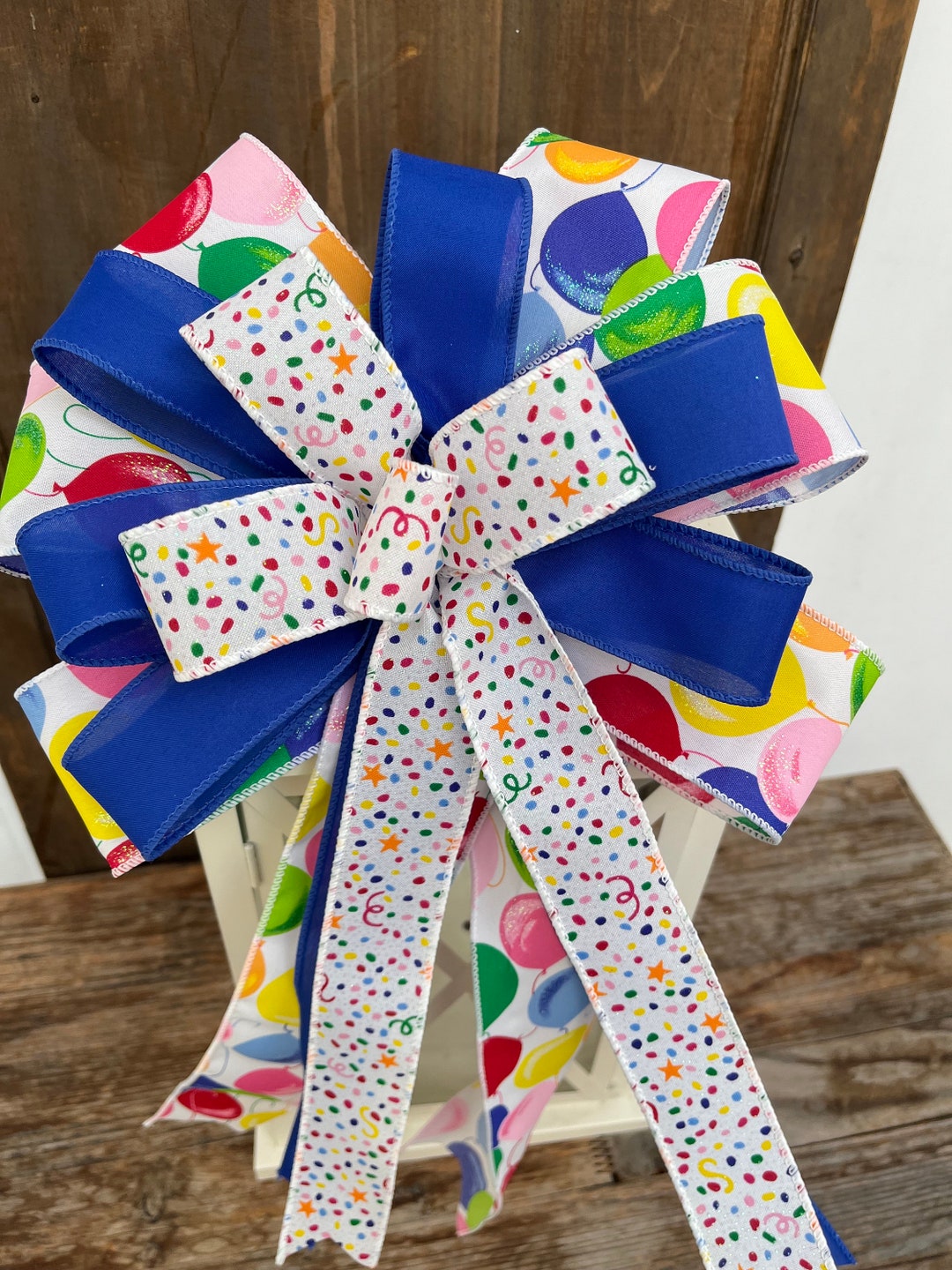Birthday Bow, Happy Birthday Decorations, Birthday Balloons Bow ...