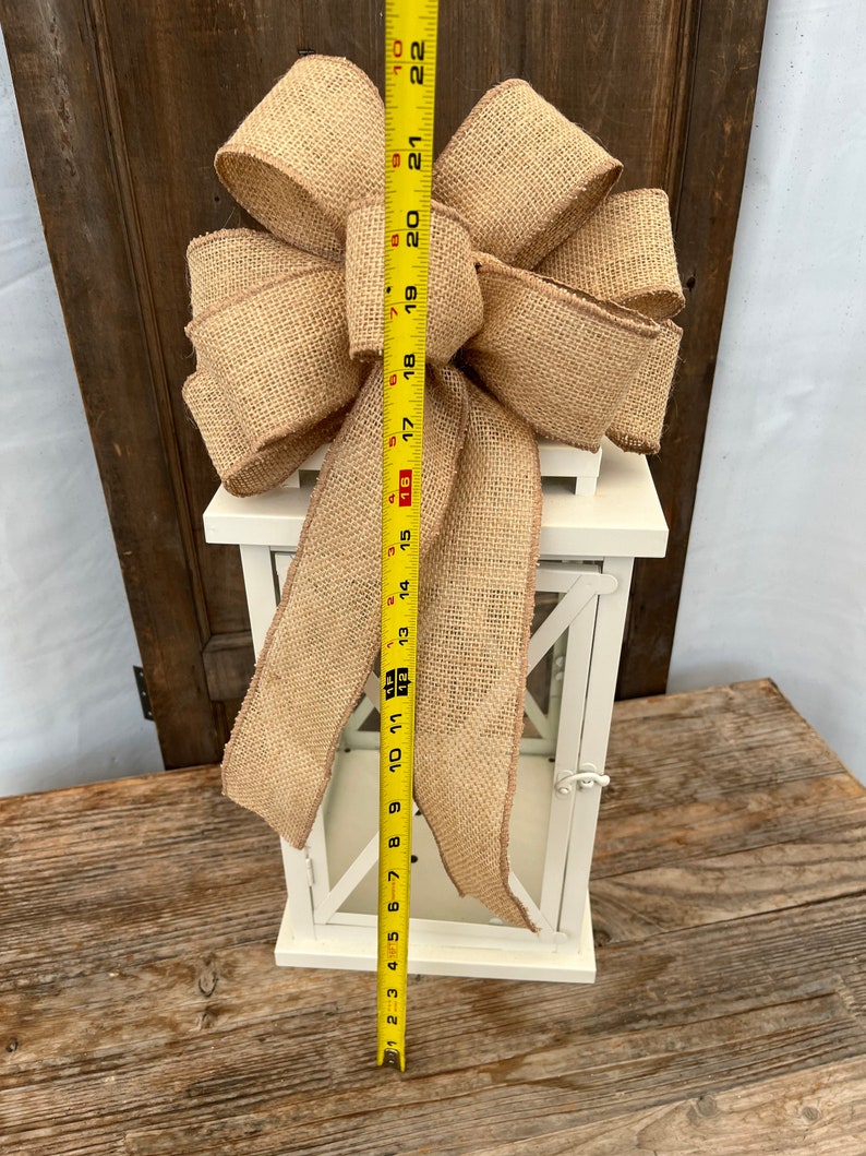 Burlap Bow Burlap Christmas Bow Natural Christmas Bow - Etsy