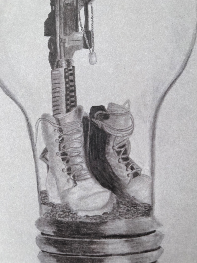 Military Art Battle Cross Fallen Soldier Memorial Day - Etsy