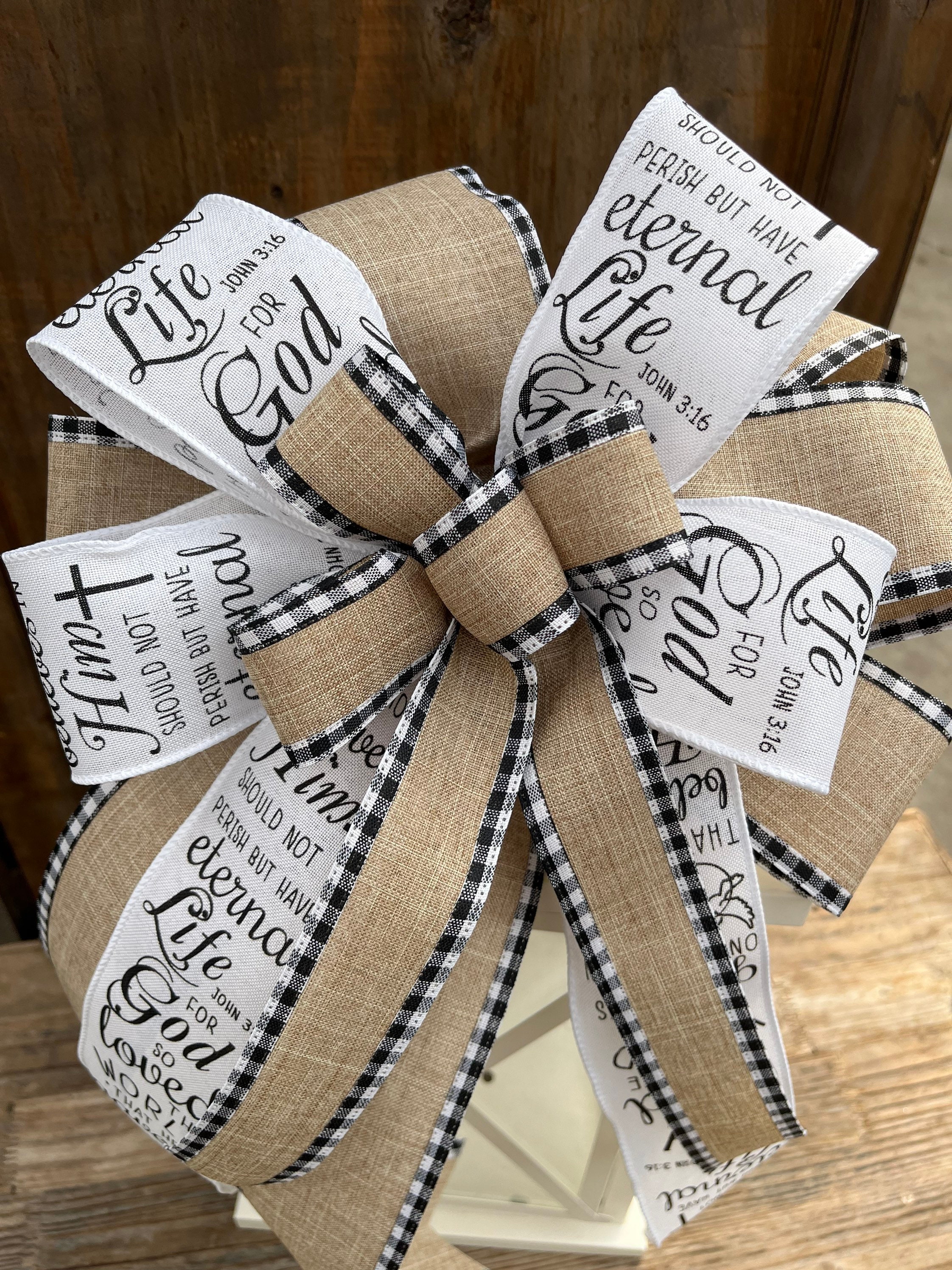 John 3:16 Bow, Religious Bow, Scripture Bow, Easter Bow, God is Love ...