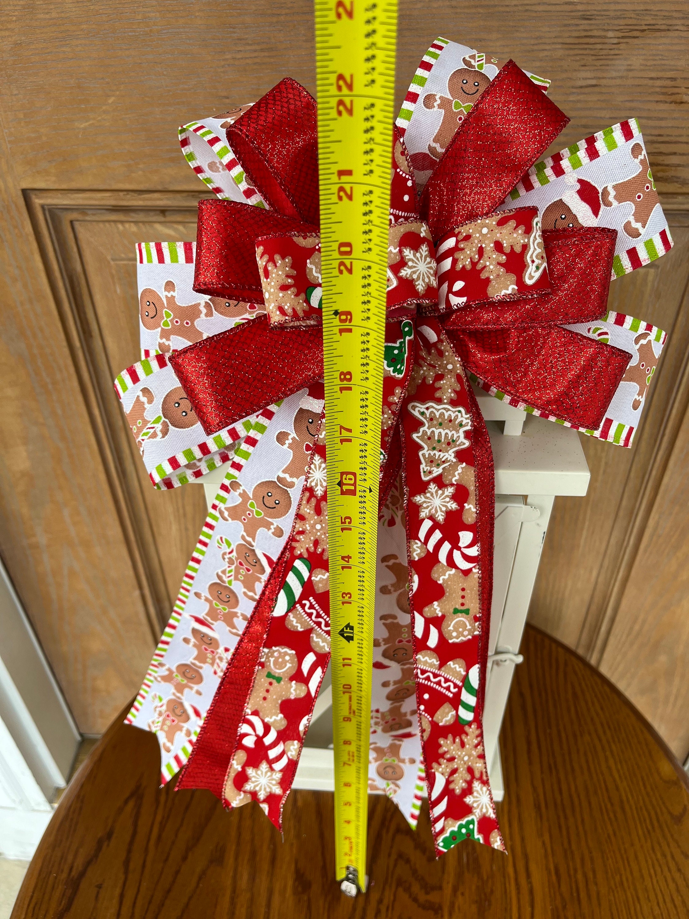 Christmas Bow, Gingerbread Man Bow, Christmas Candy Bow, Candy Cane Bow ...