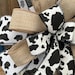 Cow Bow, Black and White Cow Bow, Cow Spots Bow, Black and White Bow ...