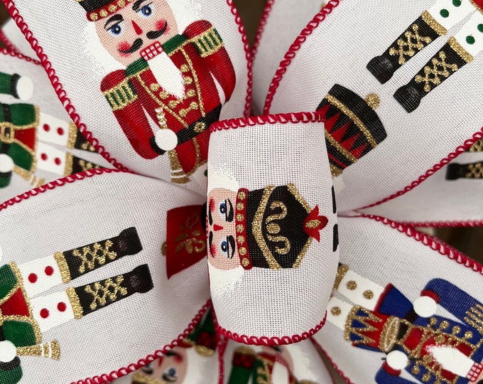 Nutcracker Bow, Wooden Soldier Bow, Nutcracker Christmas Bow, Christmas ...