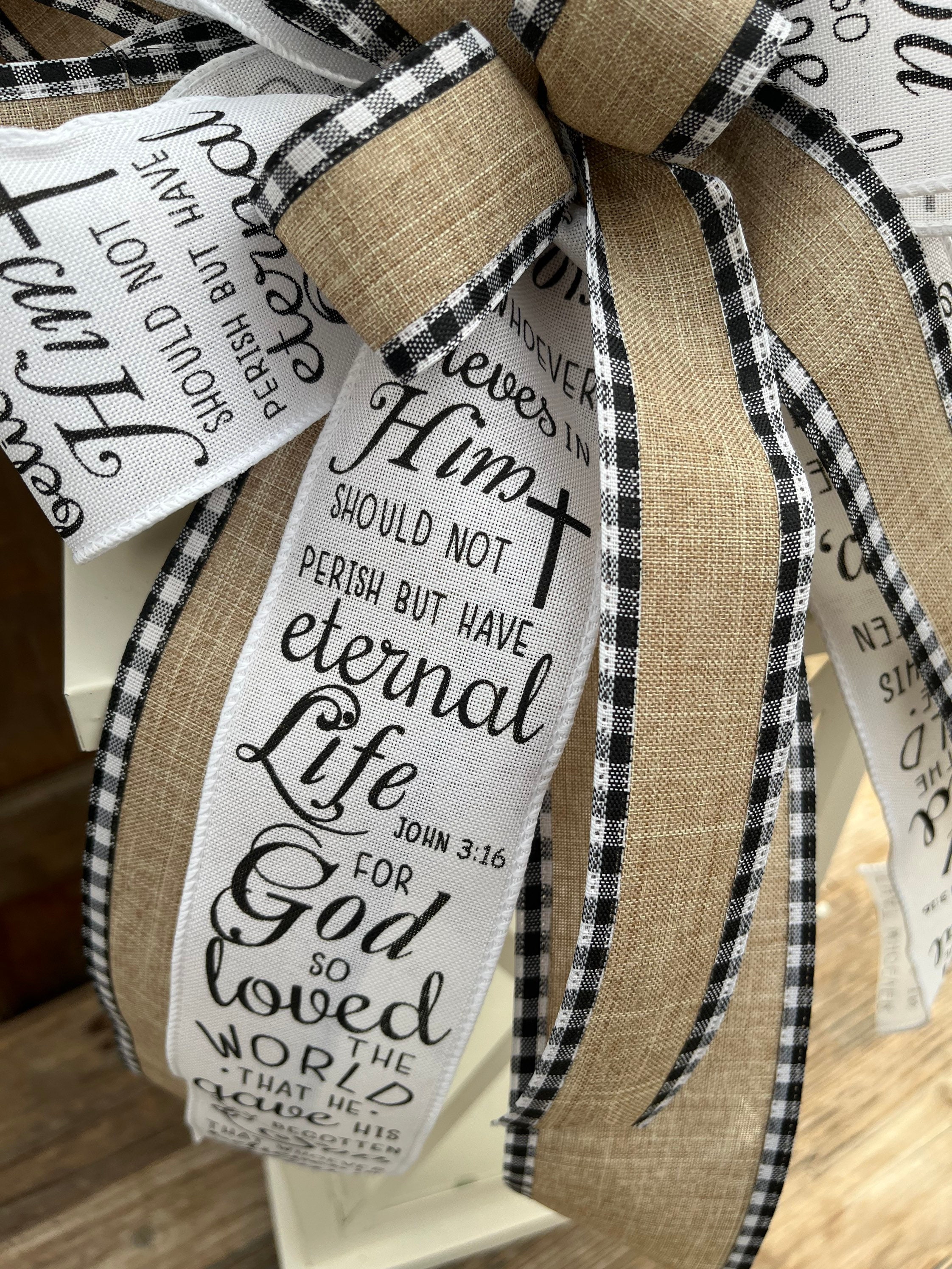 John 3:16 Bow Religious Bow Scripture Bow Easter Bow God - Etsy