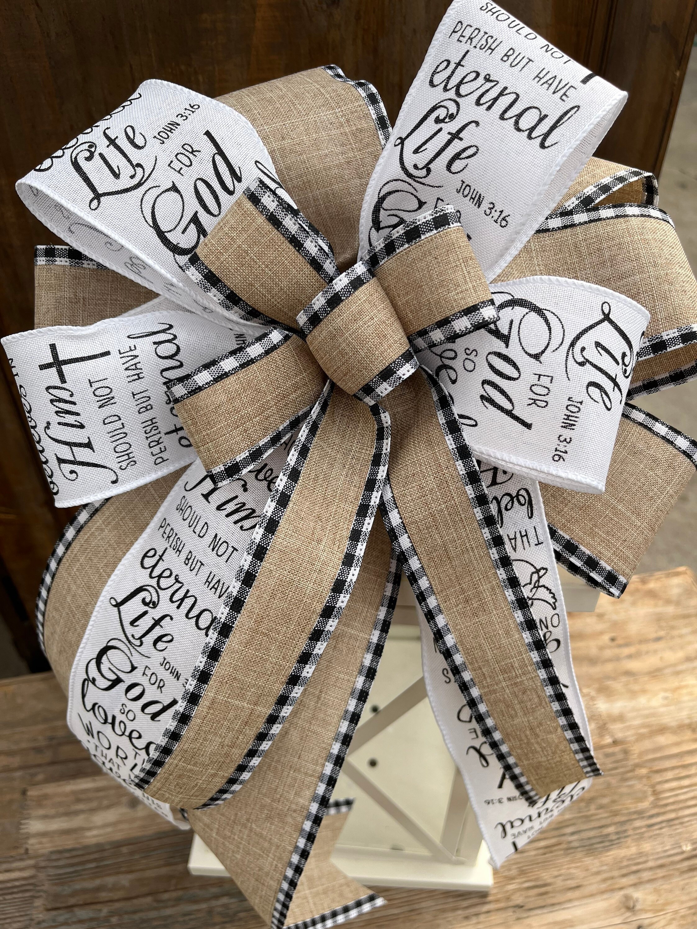 John 3:16 Bow Religious Bow Scripture Bow Easter Bow God - Etsy