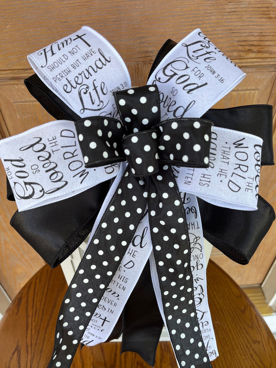 John 3:16 Bow, Religious Bow, Scripture Bow, Easter Bow, God is Love ...