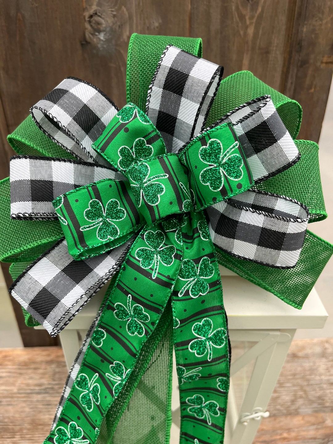 St. Patrick’s Day Bow, Irish Bow, St. Patrick’s Day Wreath Bow, St ...